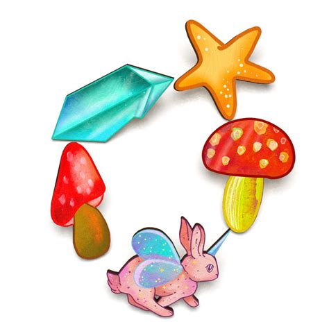 ᐉ Набор значков Lex Altern Кавайный джекалоп кролики из дерева 5 шт