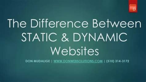 Difference Between A Static A Dynamic Website Tutorial With Visual Aids EroFound