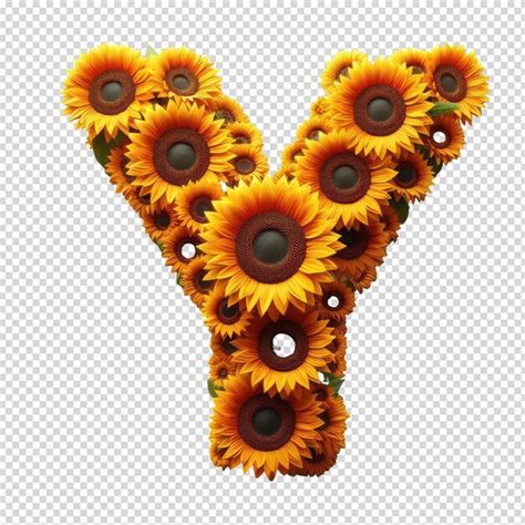 글자 Y는 투명한 배경에 있습니다 프리미엄 Psd 파일