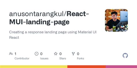 Github Anusontarangkulreact Mui Landing Page Creating A Response