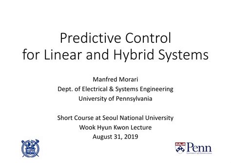 Pdf Model Predictive Control Wook Hyun Kwon Lecture Dokumen Tips