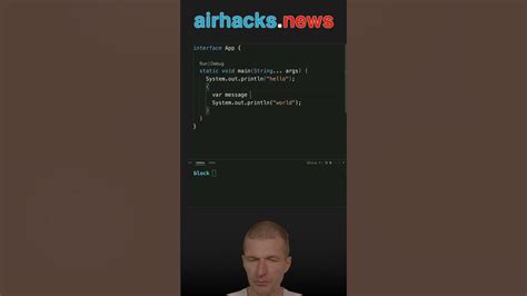Code Blocks In A Method Java Shorts Coding Airhacks Youtube