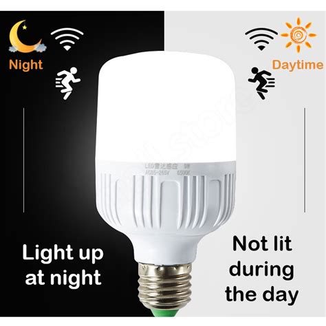 V Outdoor LED Light W W LED Automatic Motion Sensor Sound Light Control Light Bulb Radar