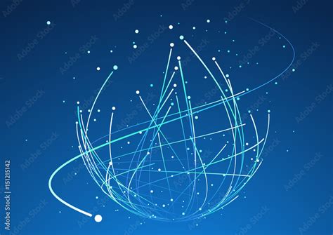Point And Curve Constructed The Sphere Wireframe Technological Sense Abstract Illustration