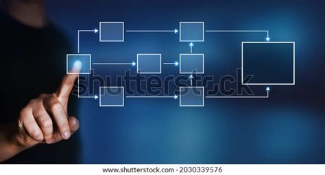 Business Process Workflow Flowchart Businessman Pointing Stock Photo Shutterstock