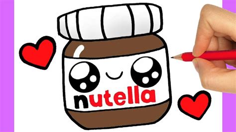How To Draw A Cute Nutella Easy Step By Step Youtube