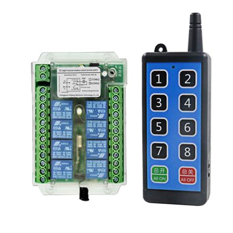 8 Channel Wireless Rf Remote Control Switch DC 9-72V Remote Control ...