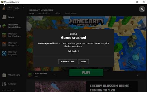 [launcher] Exit Code 1 But Different R Minecrafthelp