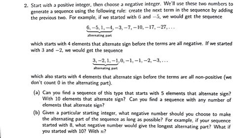 2 Start With A Positive Integer Then Choose A Negative Integer Well Use These Two Numbers To