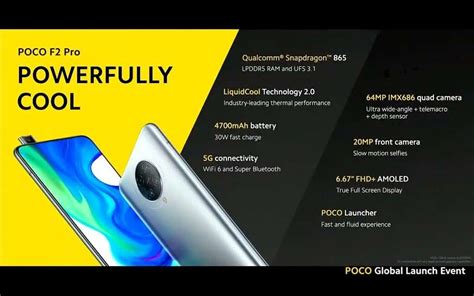 Poco F Pro Launched With A Pop Up Selfie Camera Snapdragon Soc And Gb Ram