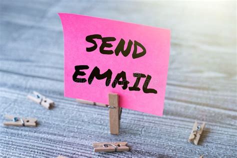 text showing inspiration send email concept meaning the system for using computers to send