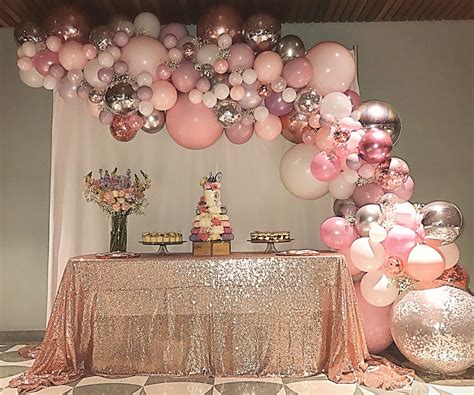 Pink Lavender Rose Gold And Silver 40th Birthday Dessert Table By