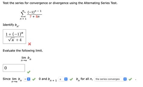 Solved Consider The Series Sumn1 Infty N