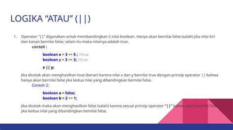 Operator Java Dasar Dasar Pemogramanpptx