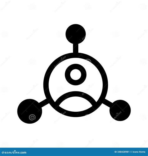 Interconnected Dots Representing Collaboration Or Organizational Structure Stock Illustration