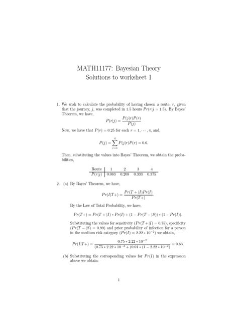 Bayesian Workshop1 Solution Pdf Statistics Probability