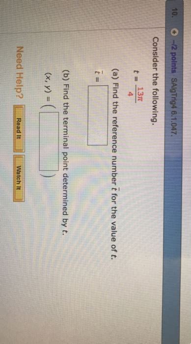 Solved Consider The Following T 13 Pi4 A Find The