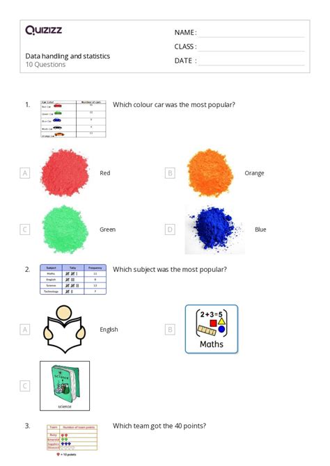 50 Statistics Worksheets For 1st Grade On Quizizz Free And Printable
