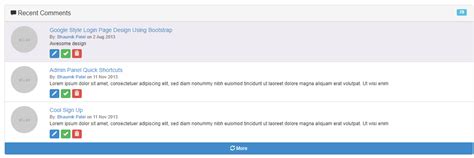 Bootstrap Comments Component Examples