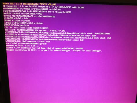 PSOD PF Exception In World ESXi Jordansphere