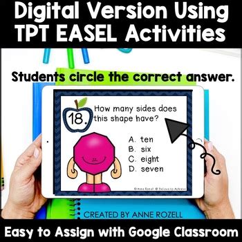 2D Shapes Task Cards By Believe To Achieve By Anne Rozell TpT