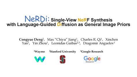nerdi single view nerf synthesiswith language guided diffusion as
