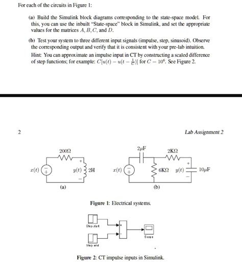 for each of the circuits in figure 1 a build the simulink block