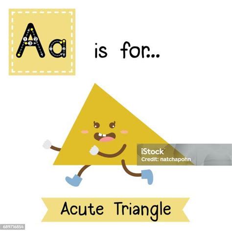 문자 A 귀여운 어린이 다채로운 도형 알파벳 추적 Flashcard 급성 삼각형의 영어 어휘를 학습 하는 아이 들을 위한 2차 도형에 대한 스톡 벡터 아트 및 기타 이미지