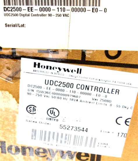 New Honeywell Udc2500 Controller Udc2500 Ee 0000 110 00000 E0 0 Sb