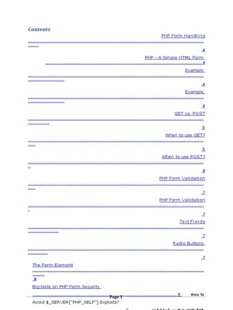 Php Form And Validation Pdf Software Development Computer Science