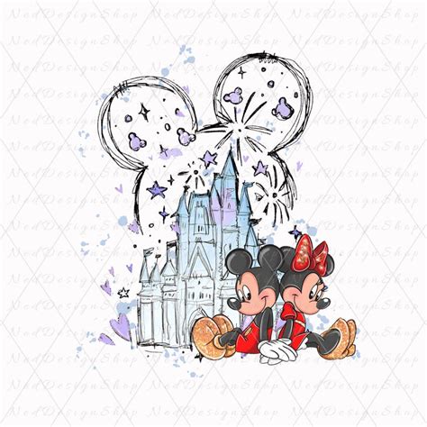 Mouse Ear Castle Png Watercolor Castle Clipart Png Magical Kingdom