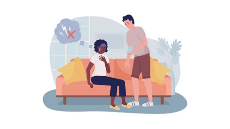 Animated Isolated Death Anxiety Looped Flat 2d Characters Hd Video Footage Overcome Panic