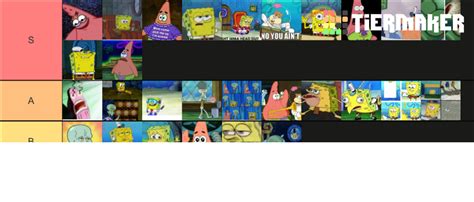 Spongebob Squarepants Memes Tier List Community Rankings Tiermaker