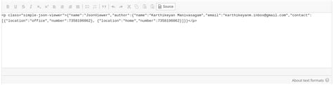 Simple Json Viewer