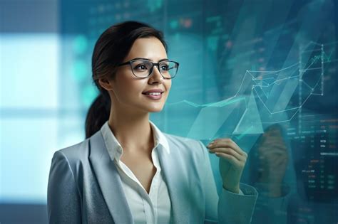 Retrato De Un Analista Financiero Profesional En El Mundo Digital