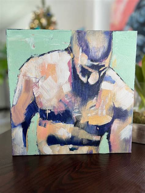 Emerging Masculinity An Expressionistic Male Nude Art Painting By