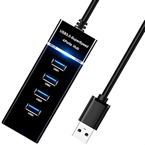 Portable Mini Usb Extension 4 Port Usb 3 0 Hub Splitter High Speed Multiport Slim Usb Hub Cable