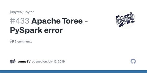 Apache Toree Pyspark Error · Issue 433 · Jupyterjupyter · Github