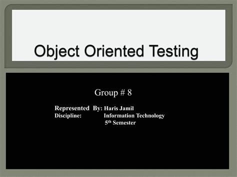 Object Oriented Testing Ppt