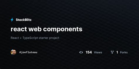 react web components stackblitz