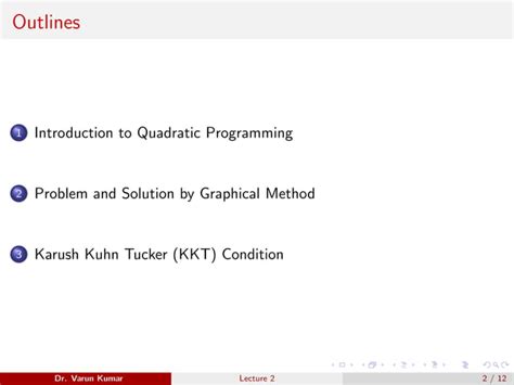 Quadratic Programming Tool Of Optimization Pdf Technology And Computing