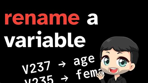 How To Rename A Variable In R Youtube