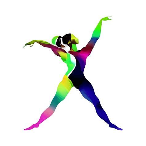 Colorful Gymnast Tumbling Graphic Creative Fabrica
