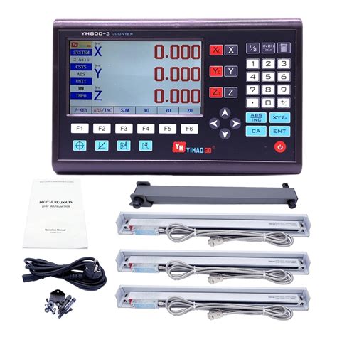 Complete Set Axis LCD Digital Readout With Pieces Mm Glass Linear Scale Encoder Sensor