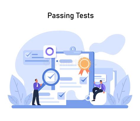 passing tests concept flat vector illustration stock vector