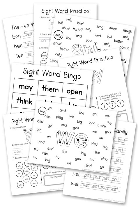 Sight Word Practice Book {220 Pages} Sarah Titus
