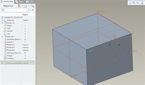Solved Surface Model Function Extend Causes Single Side Ptc