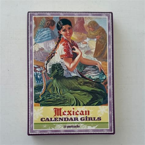 Vintage Office 206 Mexican Calendar Girls Postcard Set Of 30
