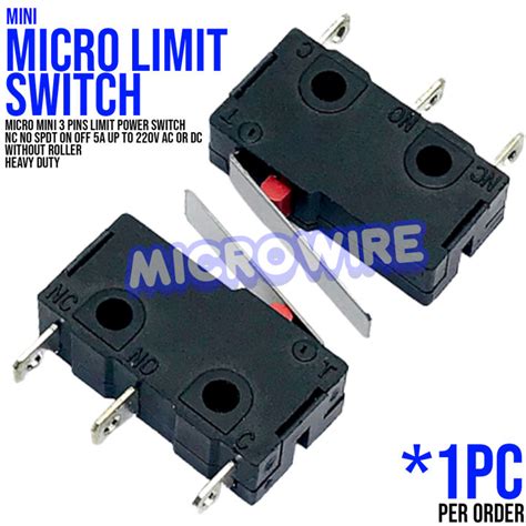 Micro Mini 3 Pins Limit Power Switch Nc No Spdt On Off 5a Up To 220v Ac Or Dc Without Roller
