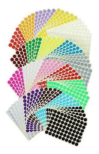 Etiquetas Redondas De Colores 7000 Unidades 20 Colores Meses Sin